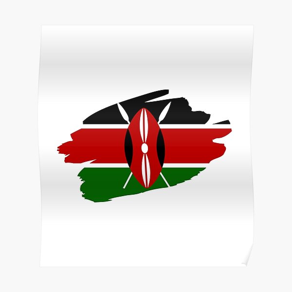 "Flag of Kenya - Kenyan flag" Poster for Sale by Iloveflags | Redbubble