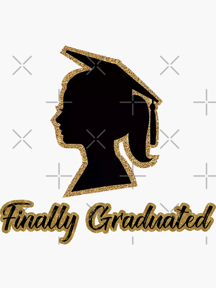 "Finally Graduated Congratulations" Sticker for Sale by Bambolina55 ...