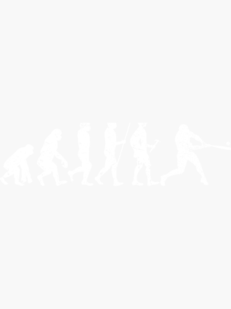 "Baseball Evolution Baseball Player Sticker" Sticker for Sale by ...