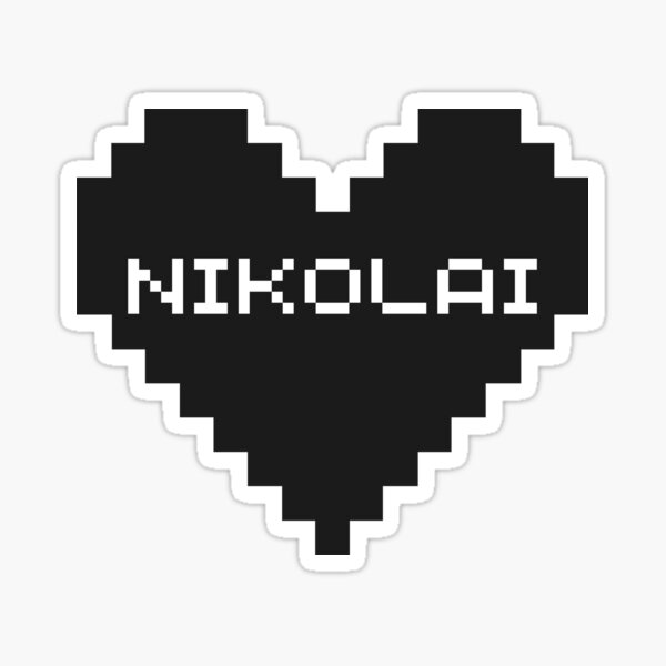 "Nikolai Pixel Heart" Sticker for Sale by MorganSpencer | Redbubble