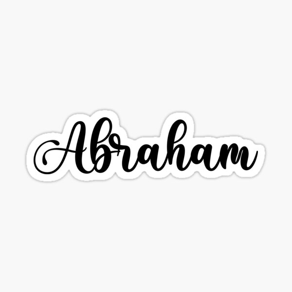 "Abraham Name - Handwritten Calligraphy" Sticker for Sale by ...
