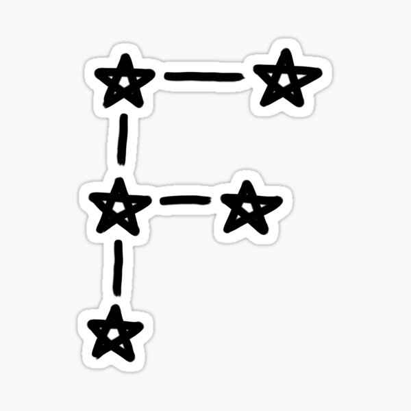 "Constellation Doodle Capital Letter F" Sticker for Sale by ...