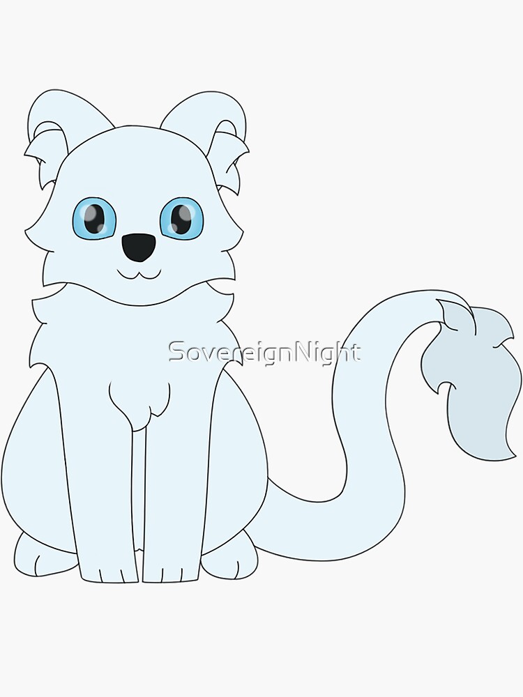 "Chibi Leucistic Lioness " Sticker for Sale by SovereignNight | Redbubble