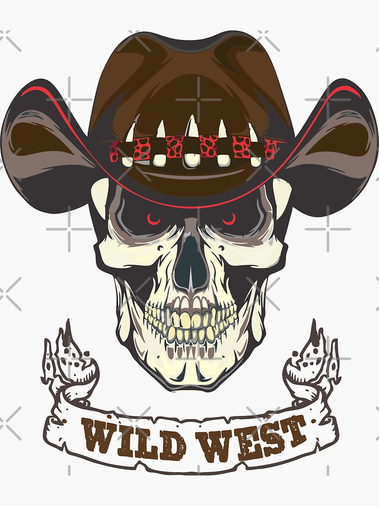 "the wild west" Sticker for Sale by starkes | Redbubble