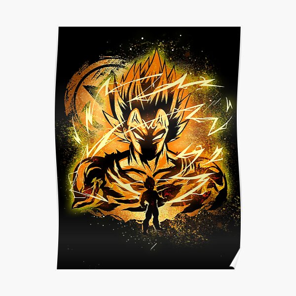 "Golden Saiyan Kaioken" Poster for Sale by StevenCassidy | Redbubble