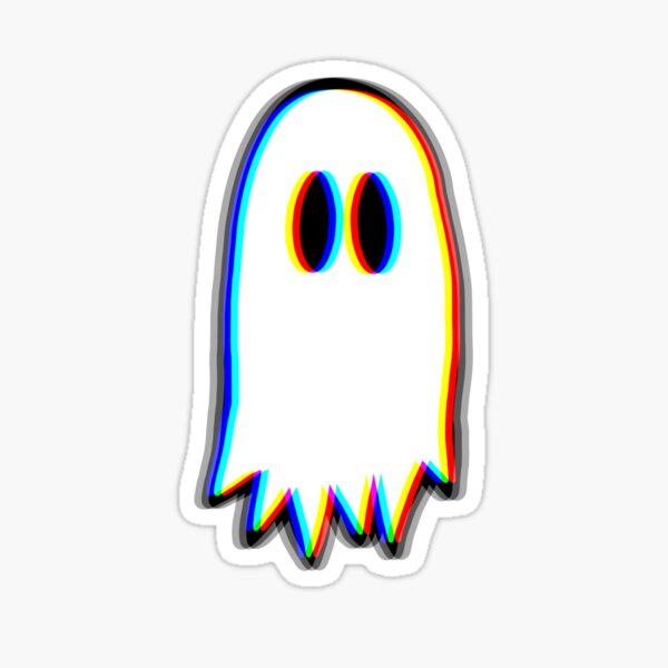 "trippy ghost guy" Sticker for Sale by asteroid-fella | Redbubble