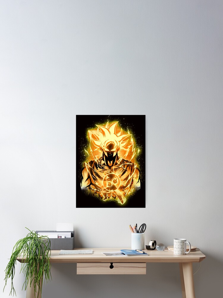 "Golden Saiyan Goku God" Poster for Sale by StevenCassidy | Redbubble