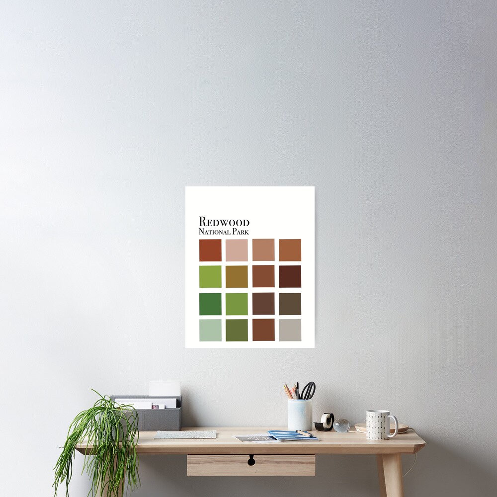 "Minimalist Redwood National Park color palette" Poster for Sale by ...