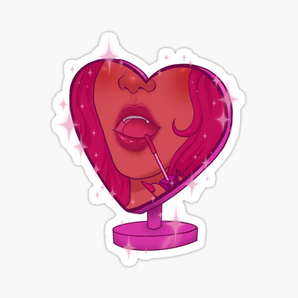 "pretty pink girl " Sticker for Sale by gothcowboy | Redbubble