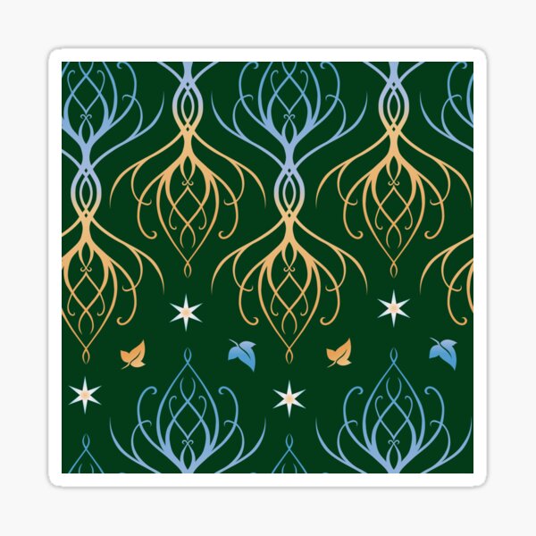 "Elven trees Green" Sticker for Sale by Alwen-Art | Redbubble