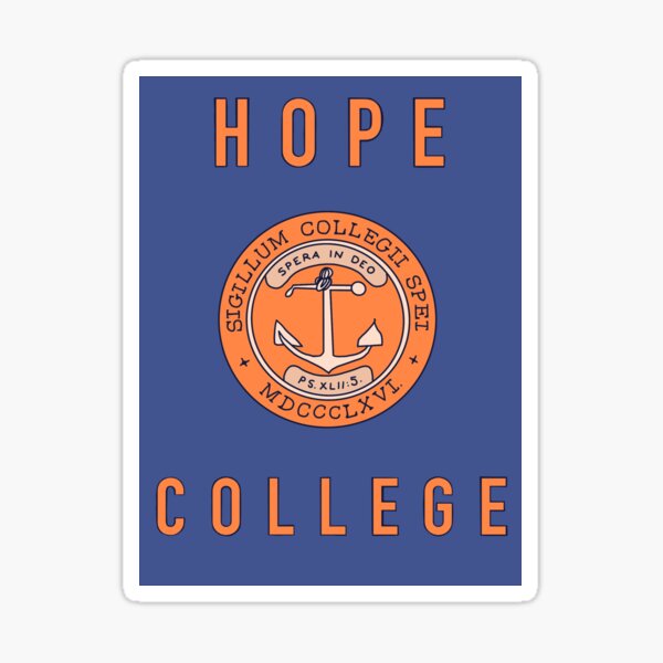 "Hope College Logo Poster" Sticker for Sale by madslats | Redbubble