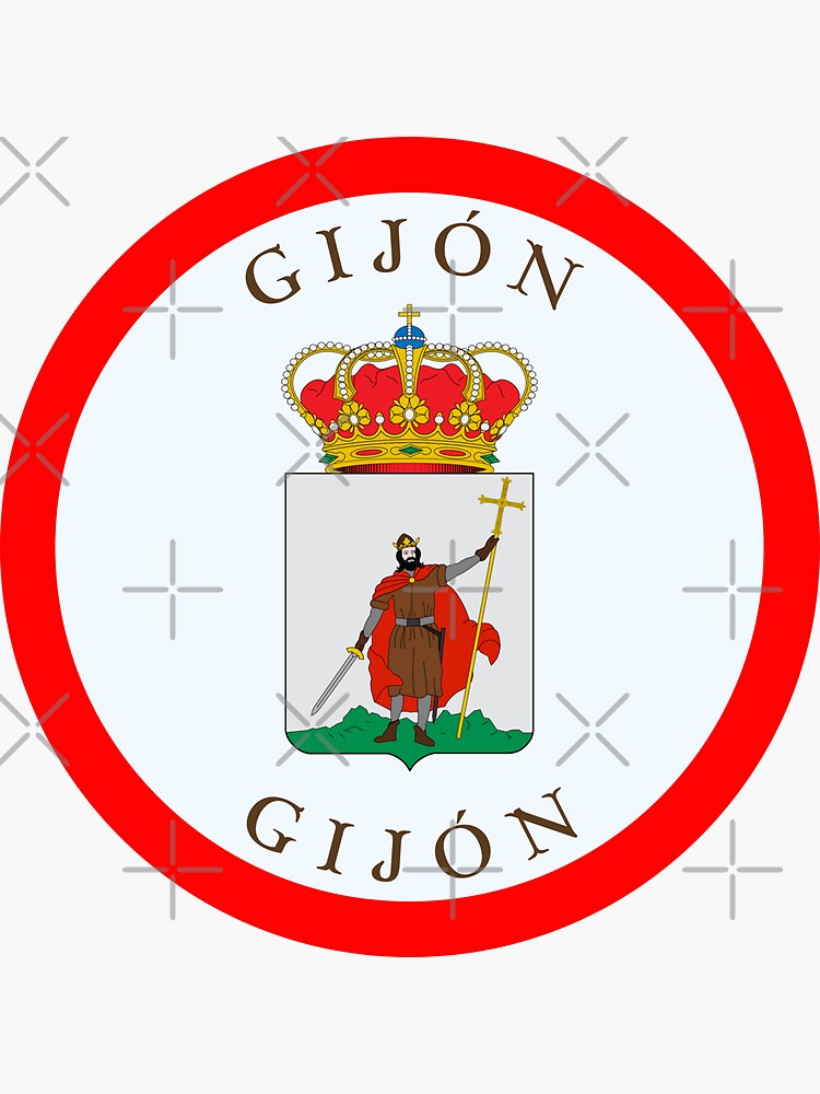 "City of Gijón Spain" Sticker for Sale by FedSherDesign | Redbubble