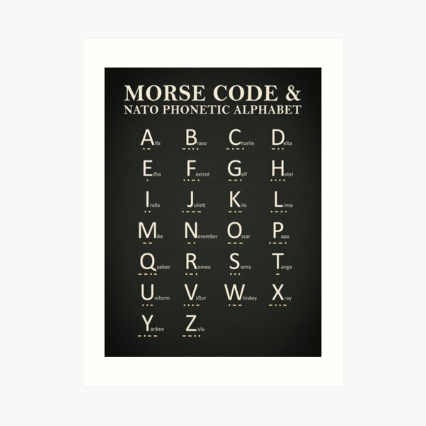 Morse Code Wall Art | Redbubble
