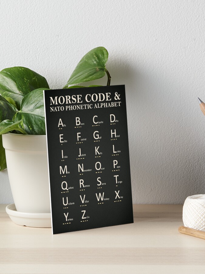 "Morse Code And Phonetic Alphabet" Art Board Print for Sale by rogue ...