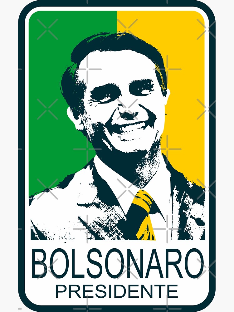 "Presidente Bolsonaro " Sticker for Sale by aliberalino | Redbubble