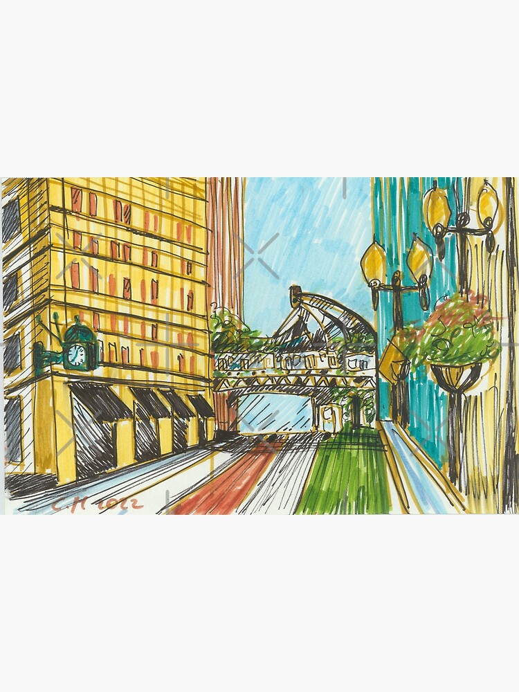 "Chicago Street View" Poster for Sale by laviniamorozan | Redbubble