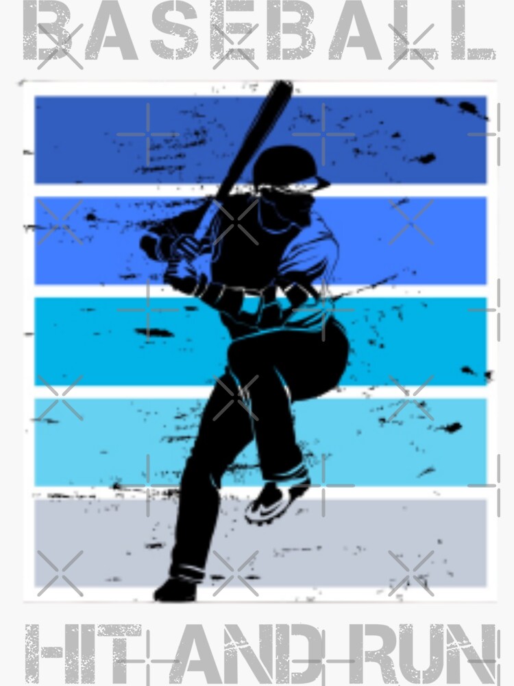 "Baseball Hit And Run" Sticker for Sale by NAB04 | Redbubble