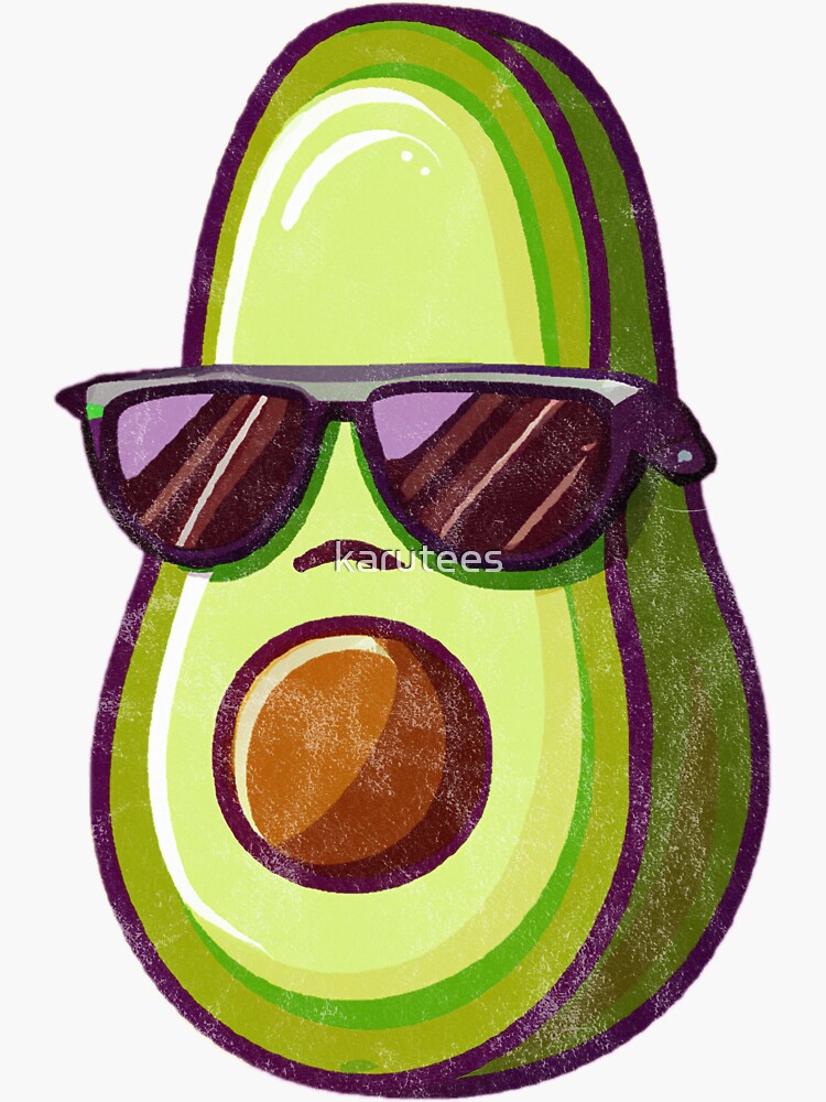 "Cool Avocado" Sticker for Sale by karutees | Redbubble