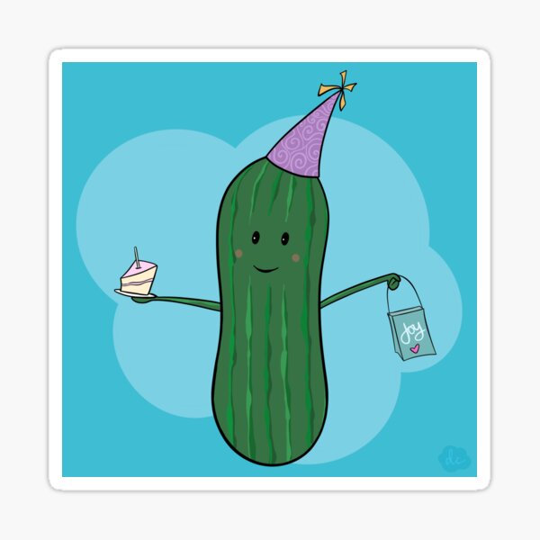 "Birthday Pickle Party" Sticker for Sale by sparklefrog | Redbubble