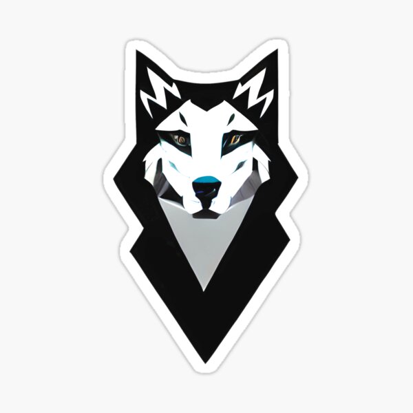 "Black and White Wolf " Sticker for Sale by ralick | Redbubble