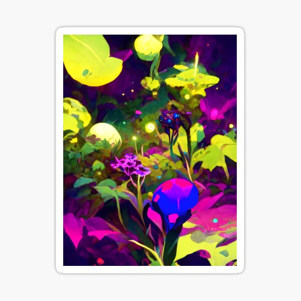 "Night Garden" Sticker for Sale by CrestNebulae | Redbubble