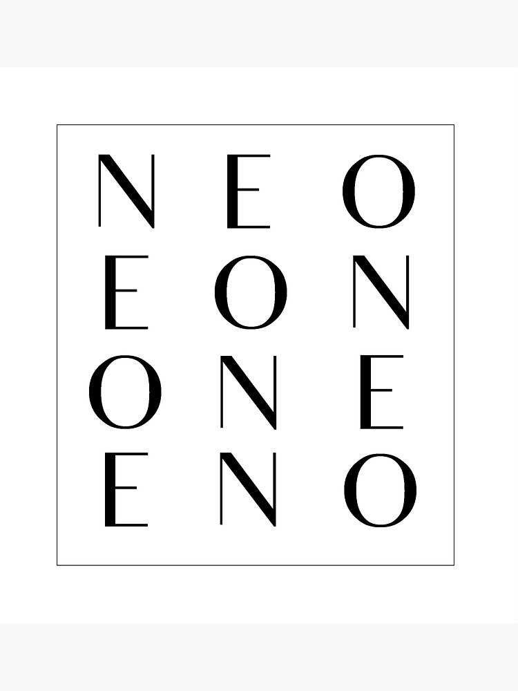 "Neo, Eon, One, Eno" Sticker for Sale by RayBrando | Redbubble