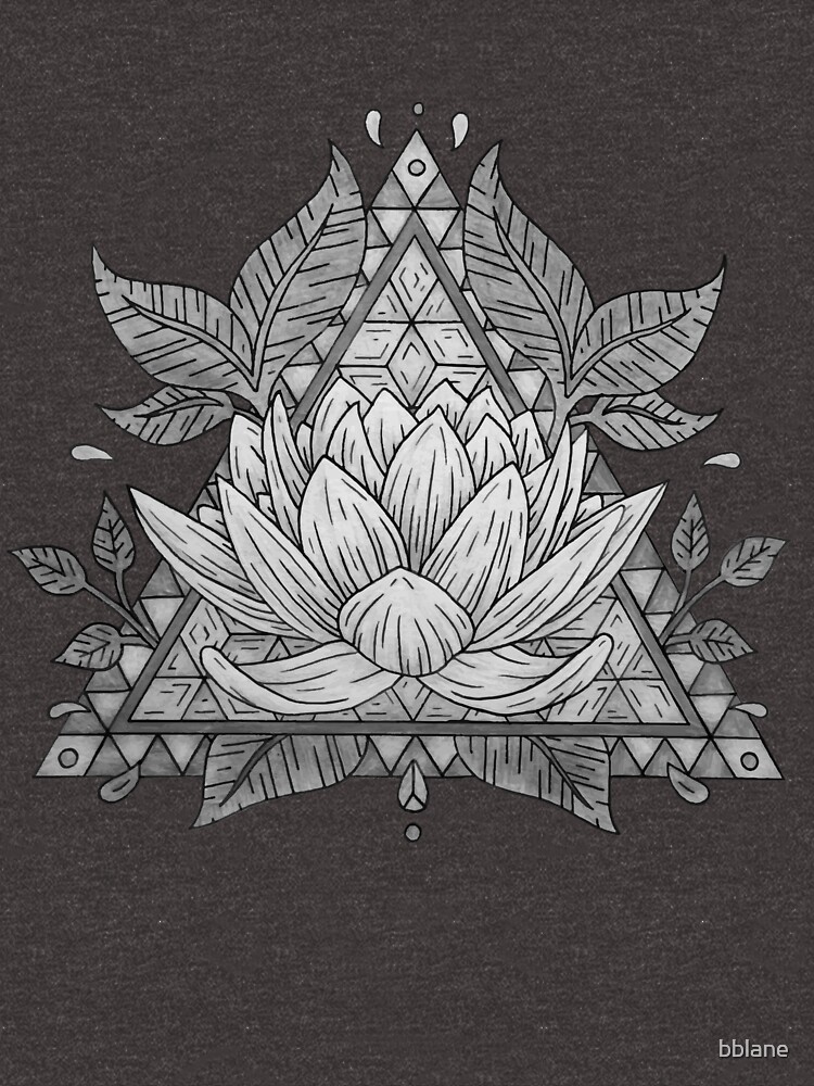 "Grey Lotus Flower Geometric Design" Essential T-Shirt for Sale by ...