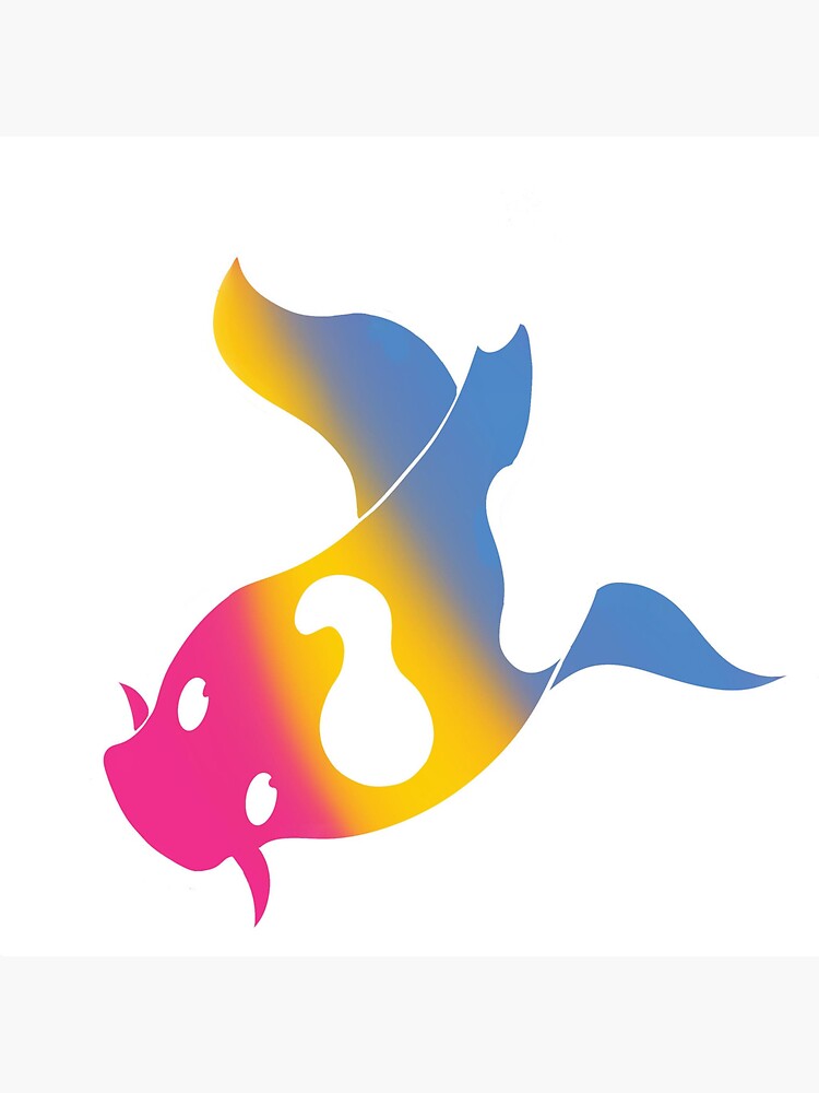 "Koi the Pan Fish" Sticker for Sale by MyCosmicSide | Redbubble