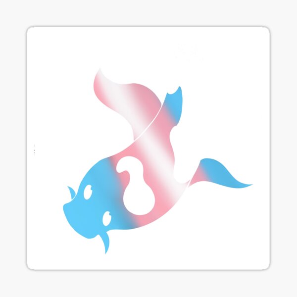"Koi the Trans Fish" Sticker for Sale by MyCosmicSide | Redbubble