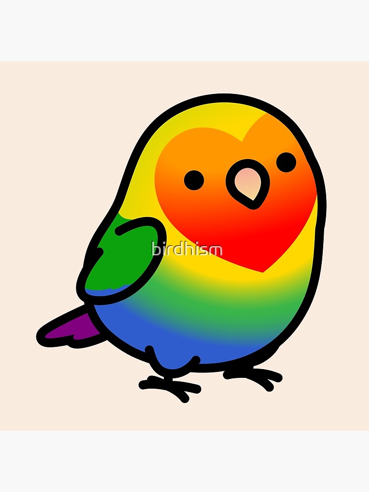"LGBT+ Gay Pride Lovebird" Art Print for Sale by birdhism | Redbubble