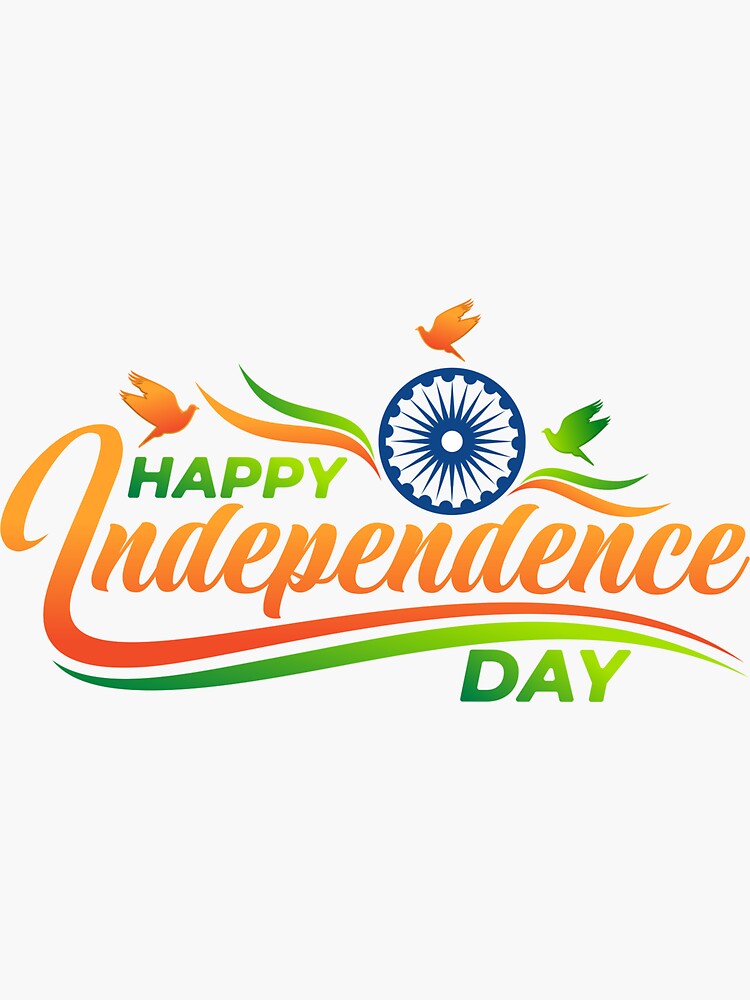 "India Independence Tiranga Jai Hind Flag Freedom Day" Sticker for Sale ...