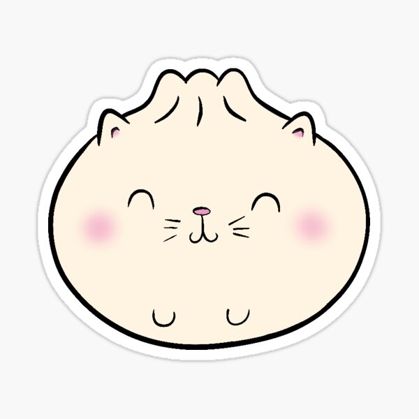 "Cat bao dumpling" Sticker for Sale by Gracieechang | Redbubble