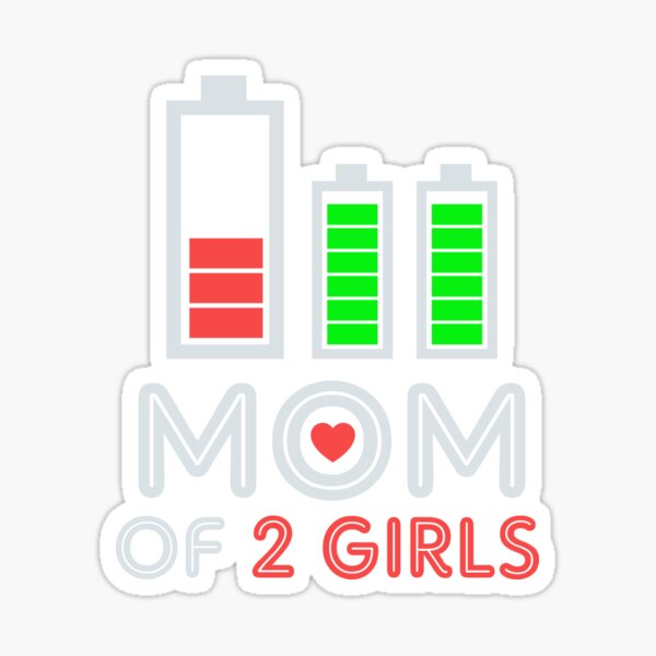 "Mom Of 2 Girls Gift from Son Birthday Men Women" Sticker for Sale by ...