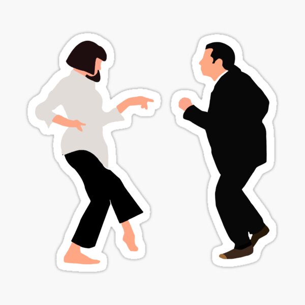 "Pulp Fiction" Sticker for Sale by MalteseArtist | Redbubble