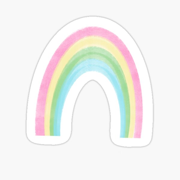 "Pastel Rainbow" Sticker for Sale by SkySlothDesigns | Redbubble