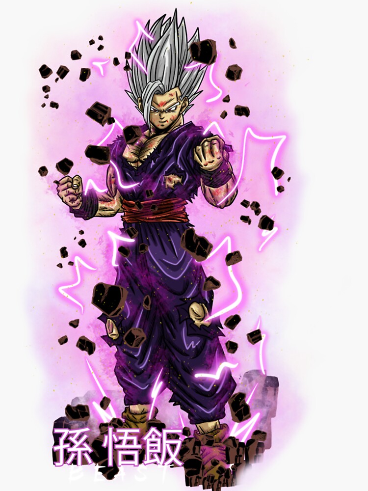 "Son Gohan Beast Form" Sticker for Sale by FredHarrisII | Redbubble
