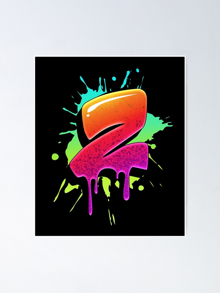"Graffiti Letters Z Letter Colorful Paint Splash Style" Poster for Sale ...