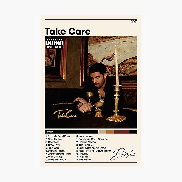 "Drake Posters | Take Care | Take Care Poster | Album Cover Poster ...
