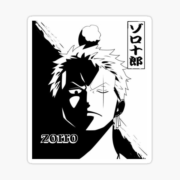 "On piece zorro " Sticker for Sale by luciferrek | Redbubble
