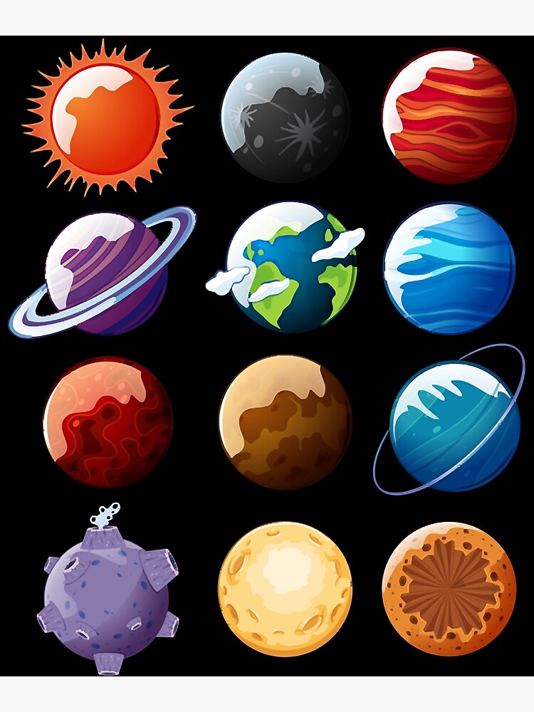 "planets colour Solar System" Poster for Sale by Printsinthega | Redbubble