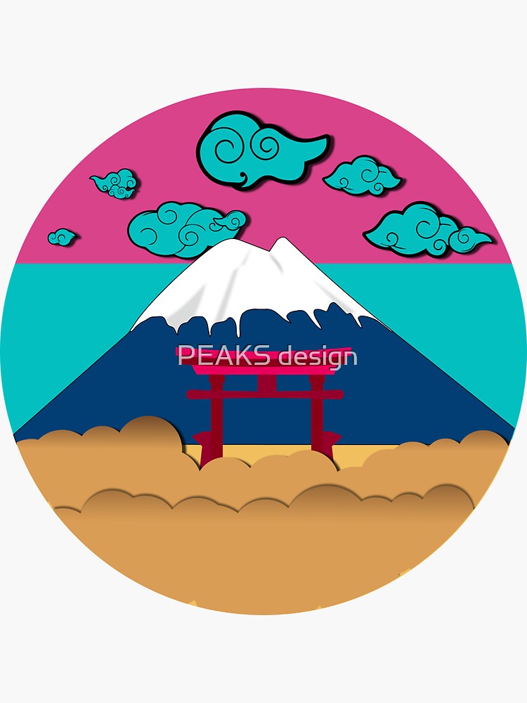 "MOUNT FUJI" Sticker for Sale by Wirabuanap | Redbubble