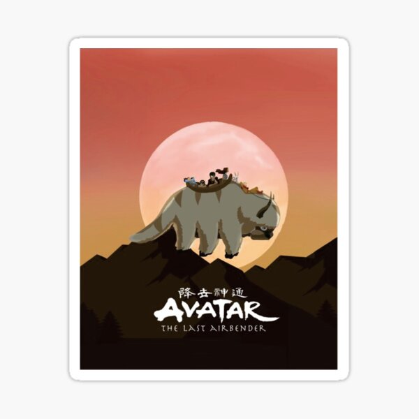 "Team Avatar on Appa Poster" Sticker for Sale by raidan45 | Redbubble