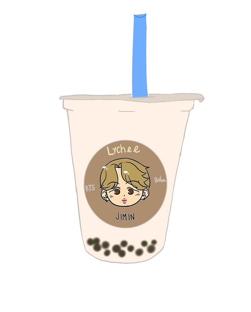 "BTS boba series Jimin (Lychee)" by Usagimich | Redbubble