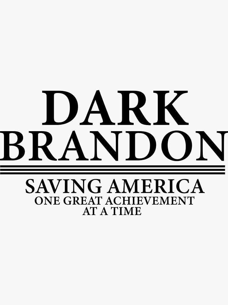 " Dark Brandon" Sticker for Sale by nkrumahboah | Redbubble