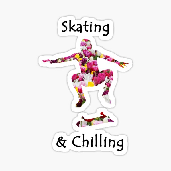 "Skating & Chilling" Sticker for Sale by MCTMichaelToni | Redbubble