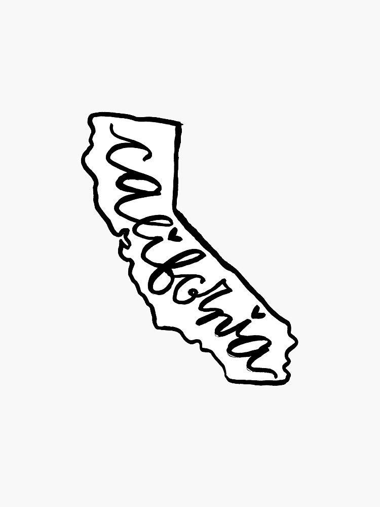 "California Sticker Cali California State Sticker " Sticker for Sale by ...