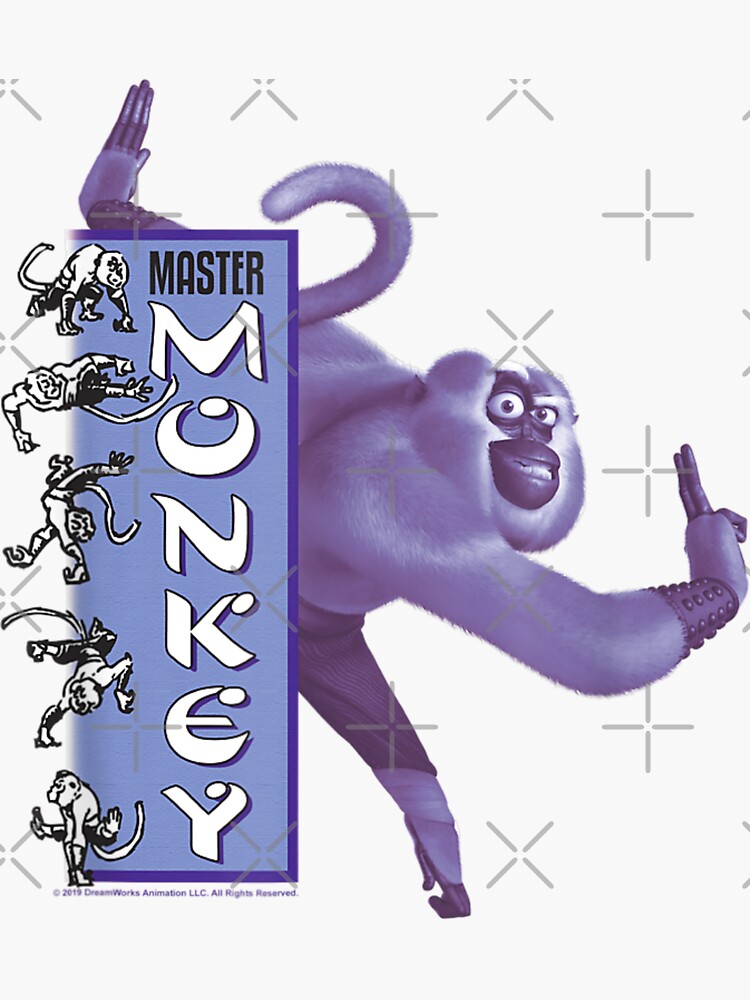 "Master Monkey Action Pose Banner" Sticker for Sale by BrayBurton ...