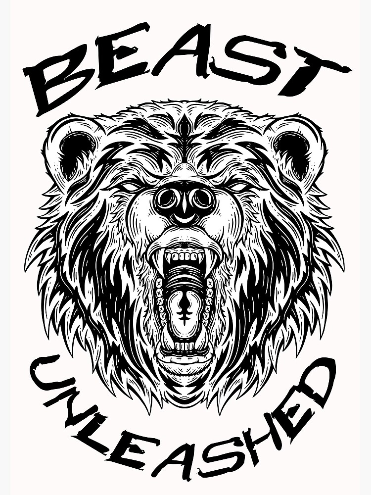 "Gym Beast Unleashed Gym Bear" Poster for Sale by Benb2567 | Redbubble
