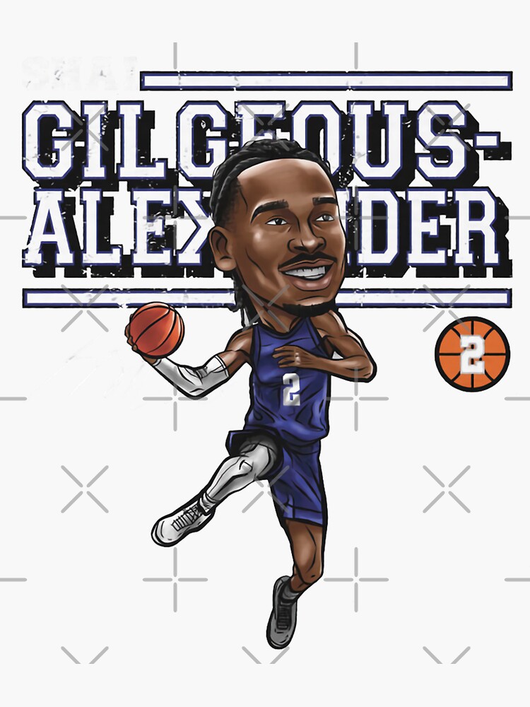 "Shai Gilgeous-Alexander Cartoon" Sticker for Sale by richardreesep ...