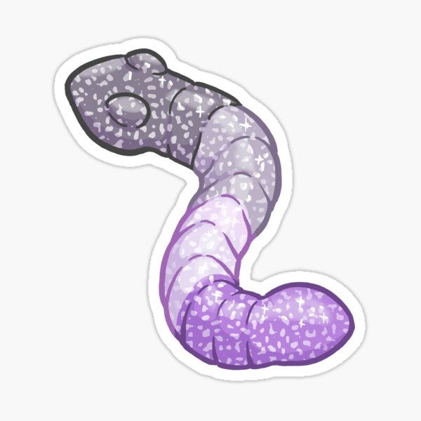 "Asexual Pride Gummy Worm" Sticker for Sale by piratical | Redbubble